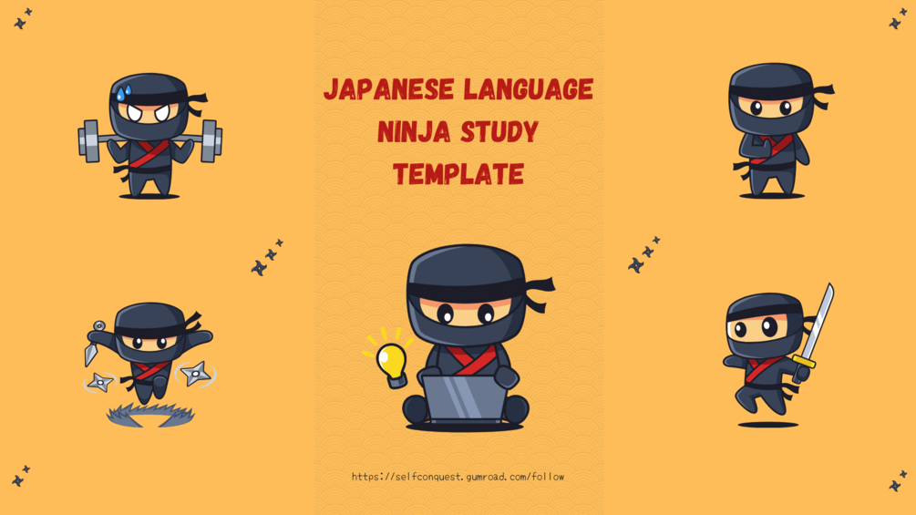 FREE Japanese Language Ninja Study Template
