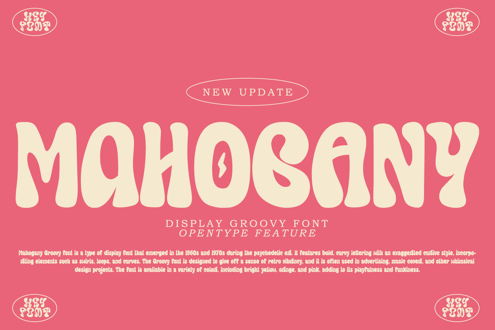 Mahogany – Groovy Font | NEW UPDATE Complete