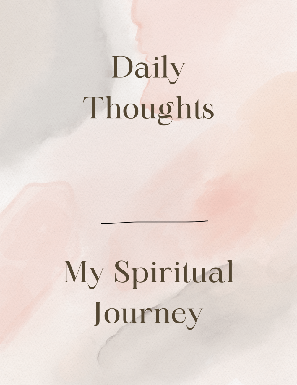 My Spiritual Journey - Daily Journal template