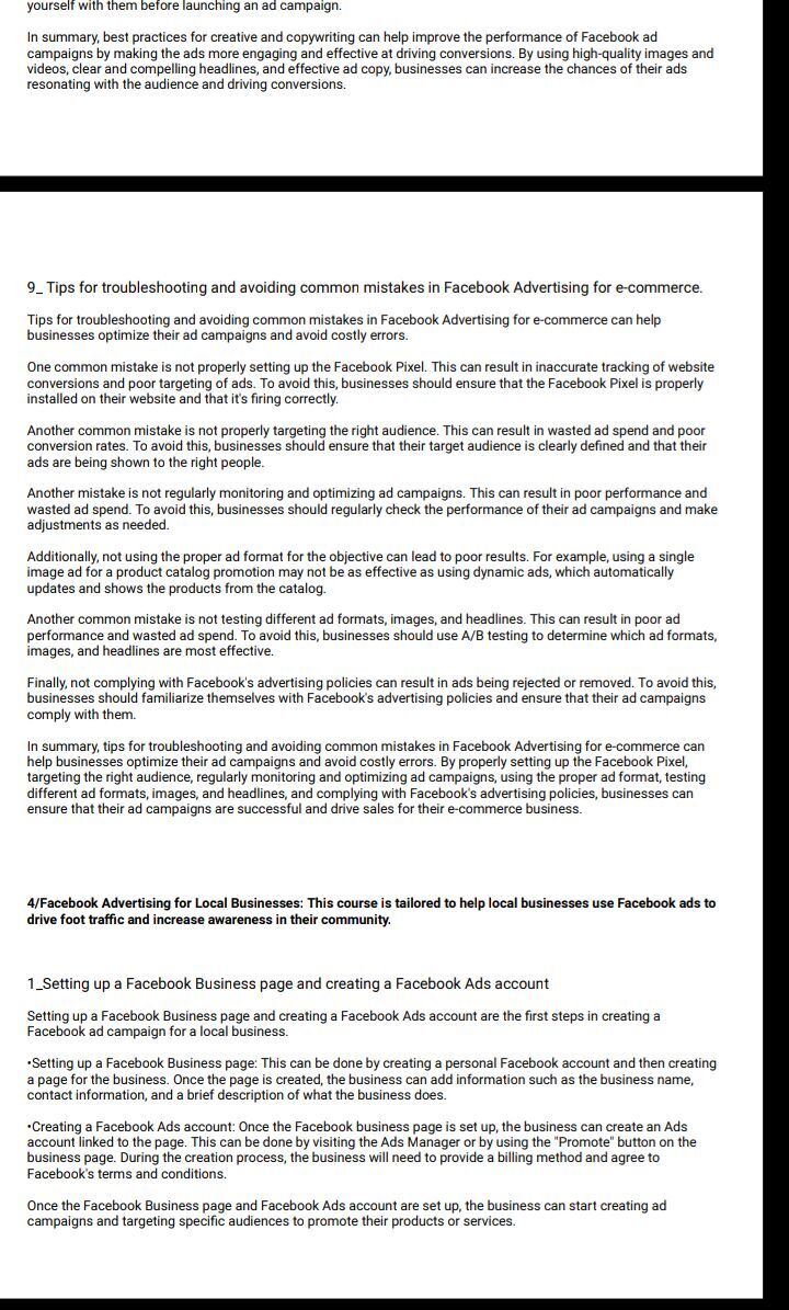 "Master the Art of Facebook Advertising: A Comprehensive Course for ...