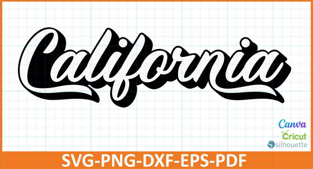 California Shirt,California retro text,SvG,PnG,DxF,EpS,Digital item ...