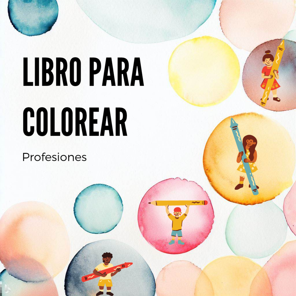 Libro de colorear para niños profesiones