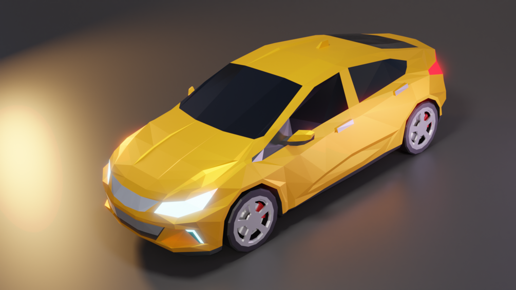 Low poly Chevrolet Volt gen2 - Blender 3D car