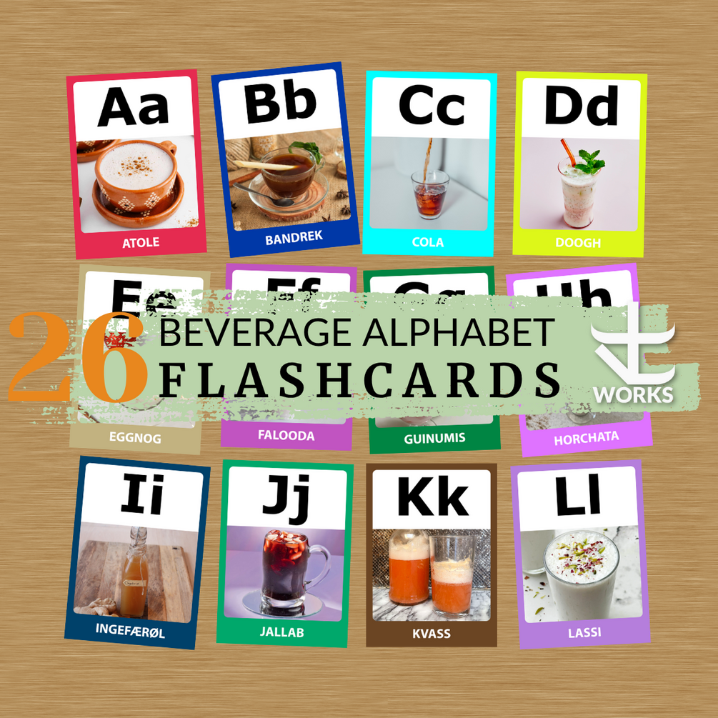 Beverage Alphabet Flashcards