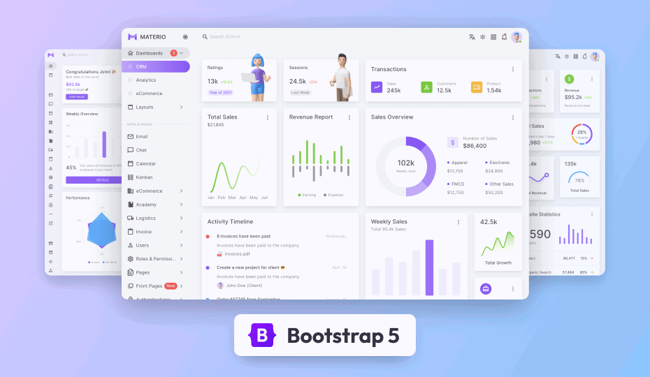 Materio Bootstrap 5 Admin Dashboard Template