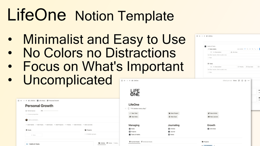 LifeOne Notion Template
