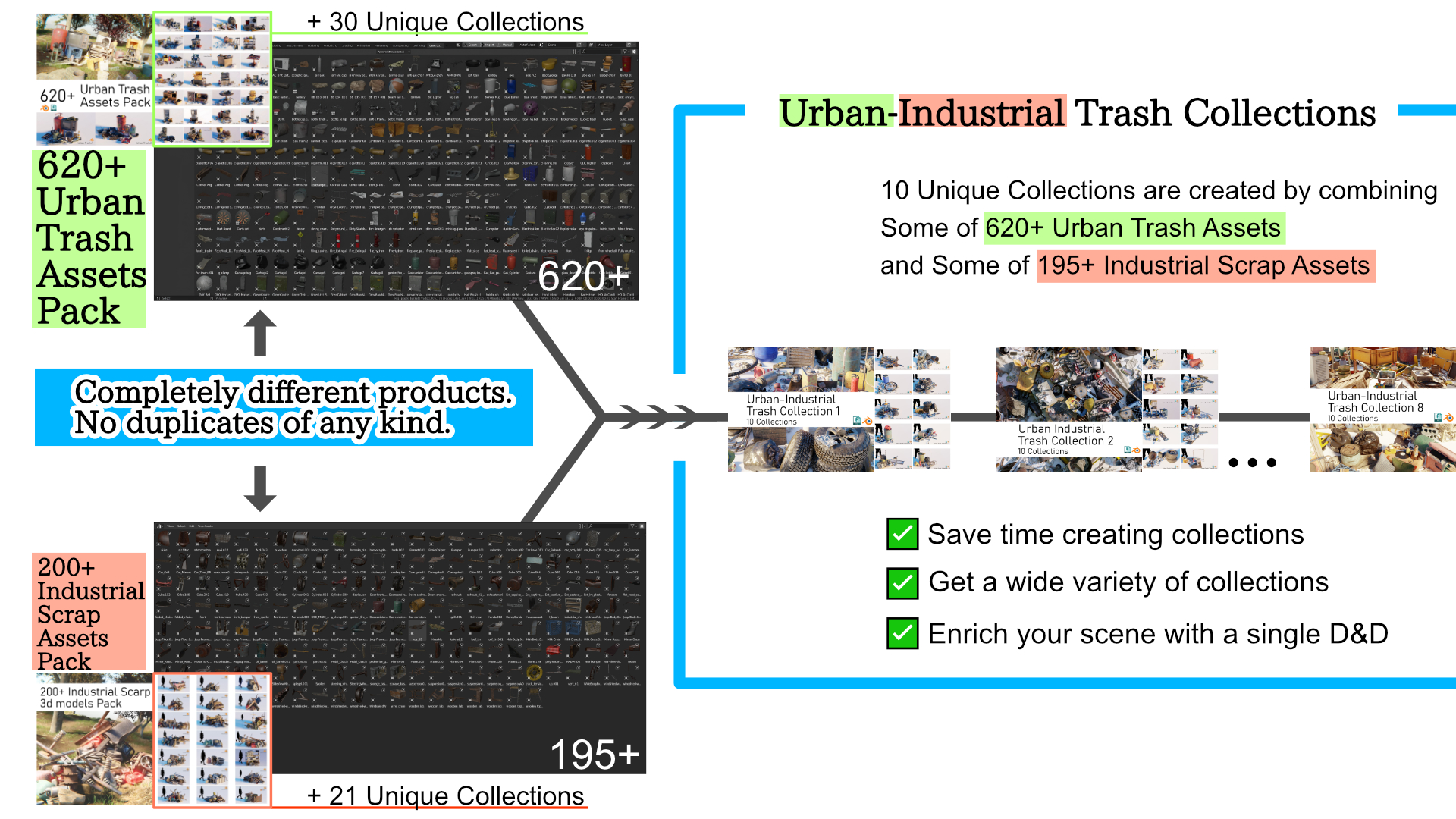 Urban Industrial Trash Collections 10 - 3dAssets