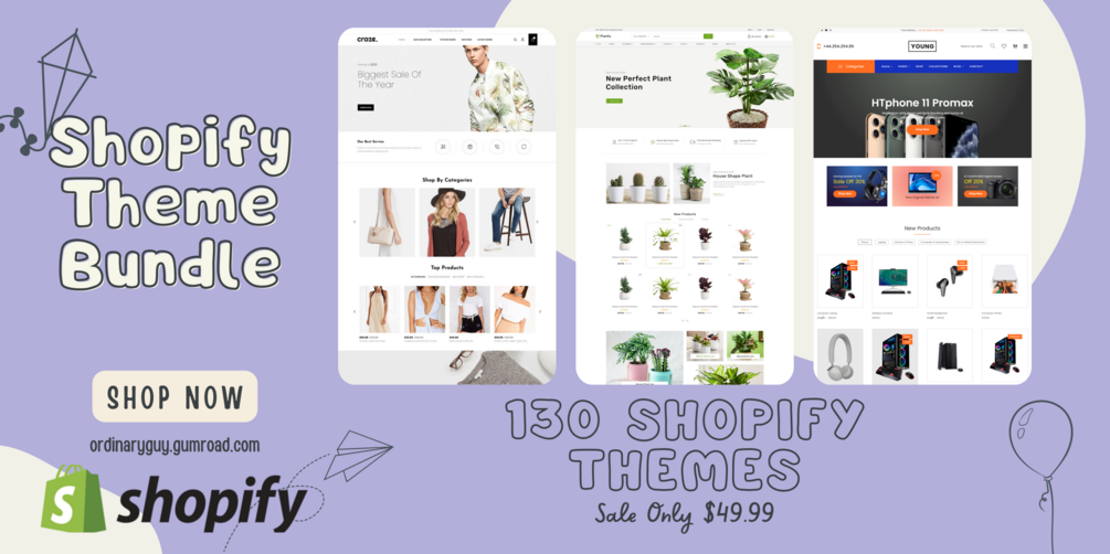 130 Shopify Theme Bundle