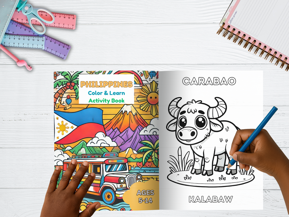 30-Pages Printable Kids Coloring Book - Philippines: Color and Learn ...