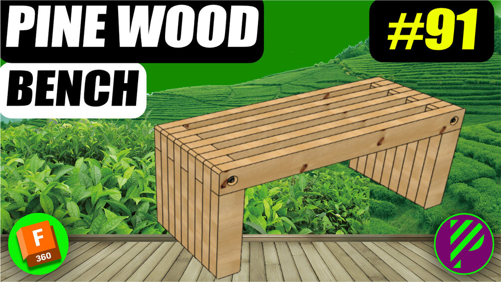 #91 Pine Wood Bench | Fusion | Pistacchio Graphic