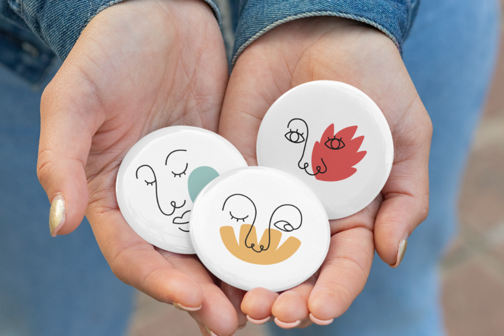 Continuous One Line Faces Set