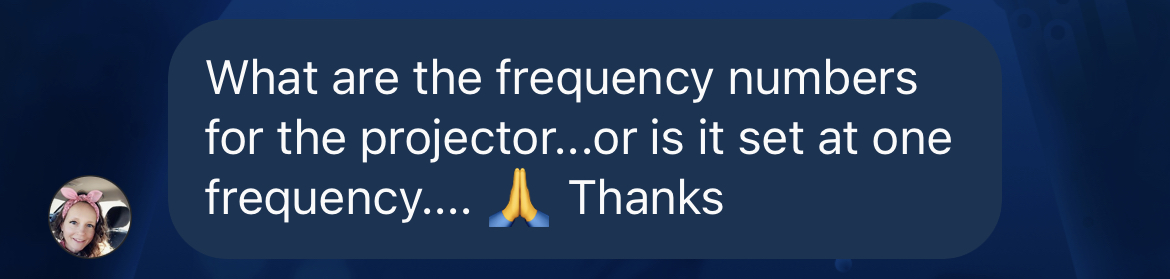 Scalar projector Frequency numbers? Q&A - theblackairbender