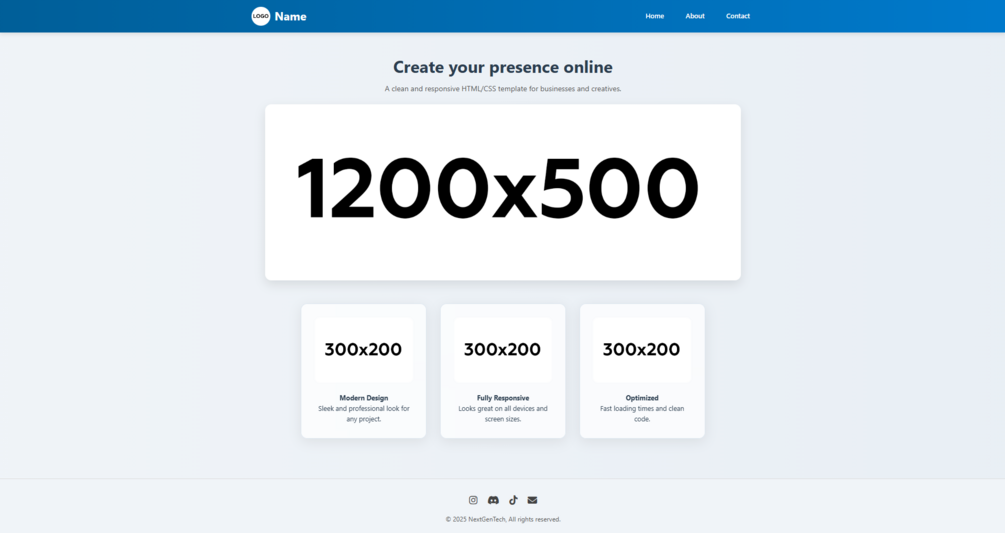 Basic html-css template