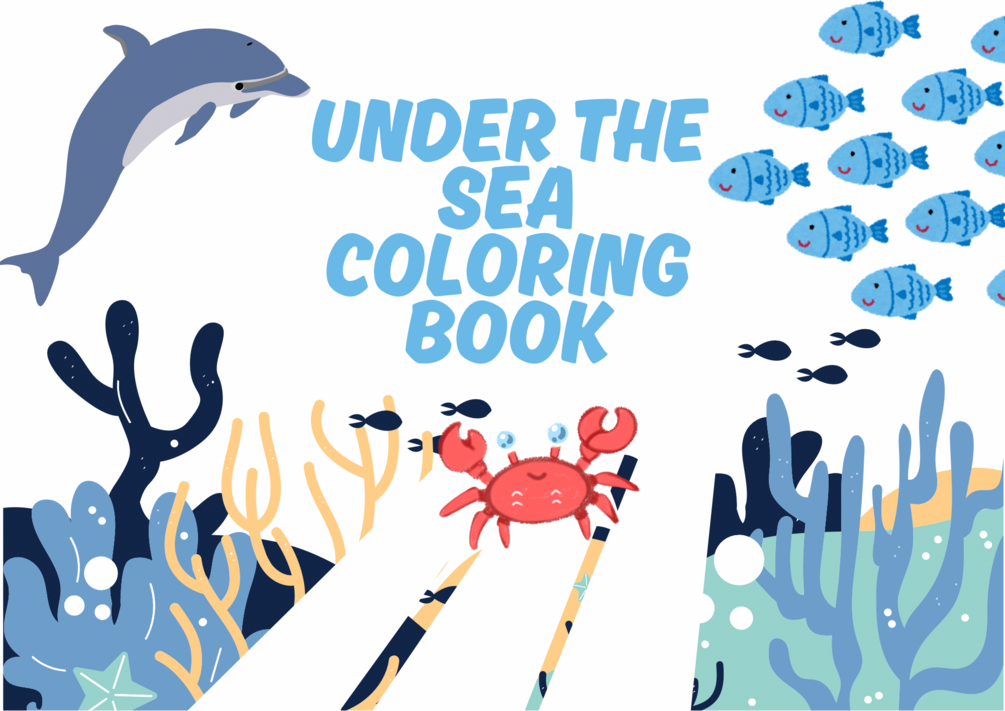 Under the sea kids coloring book