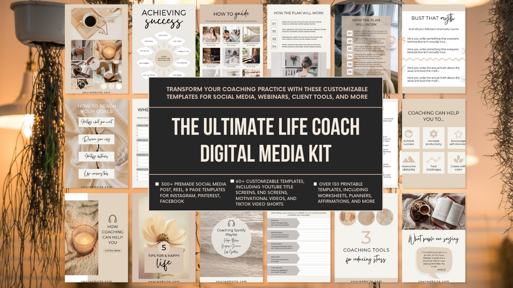 The Ultimate Life Coach Digital Media Kit | Mindful Coaching Toolkit – 300+ Social Media ...