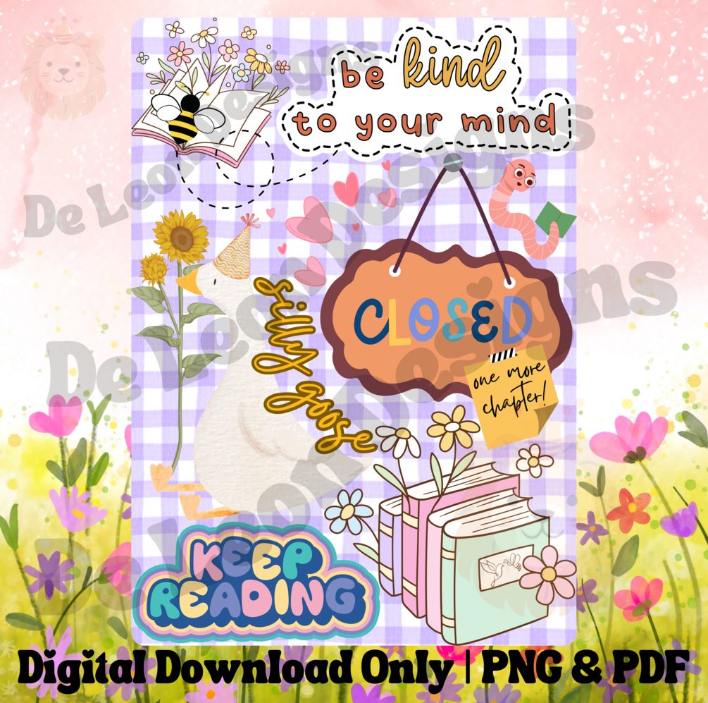 Printable Kindle Insert | Spring Bookish