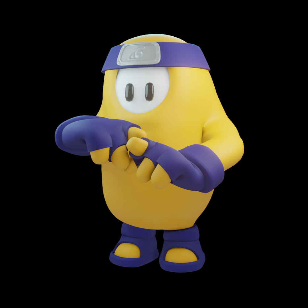 Fall Guys Base Mesh + Naruto Props