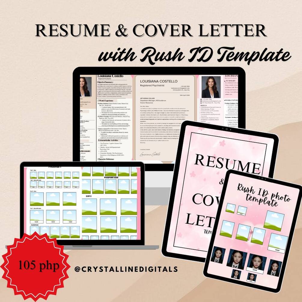 Resume & Cover Letter with Rush ID Template