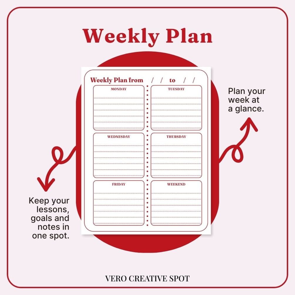 Cherry Printable Teacher Planner