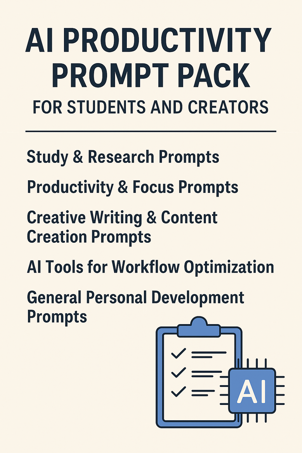 AI Productivity Prompt Pack for Students and Creators