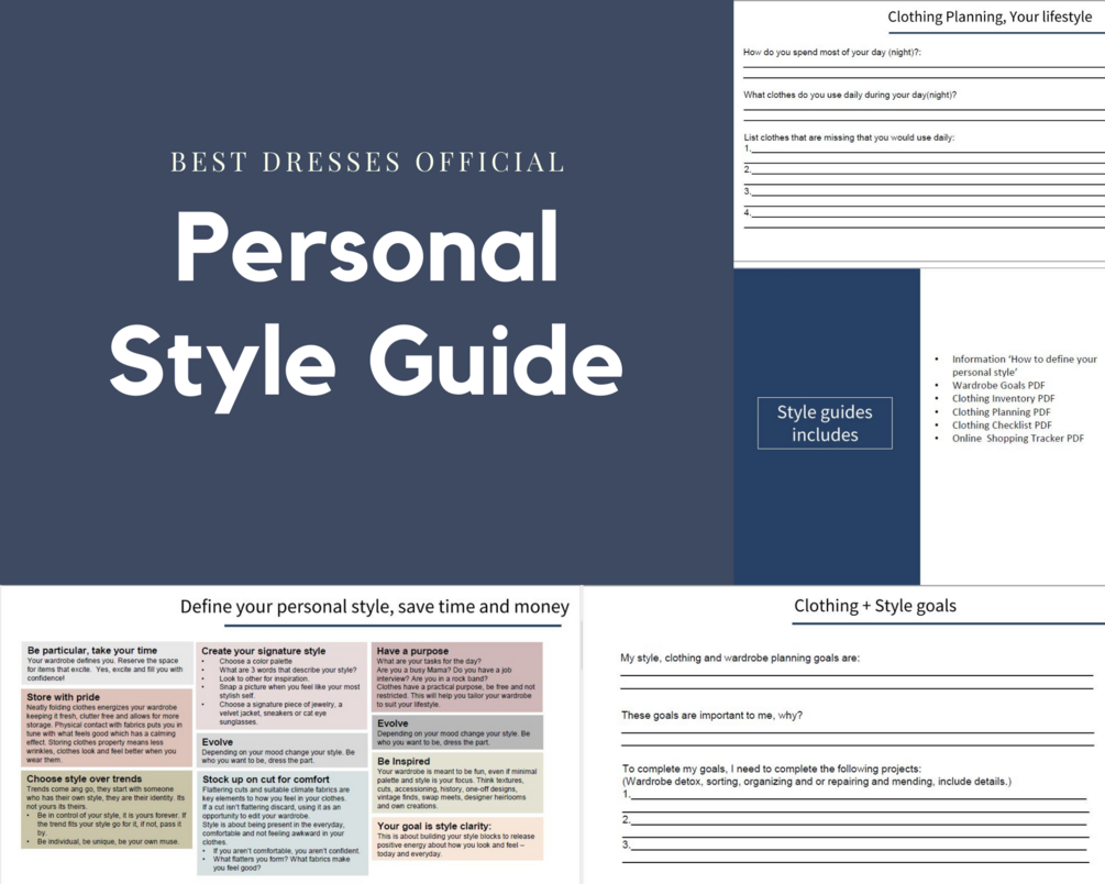 Personal Style and Wardrobe Style Guide Digital Or Printable