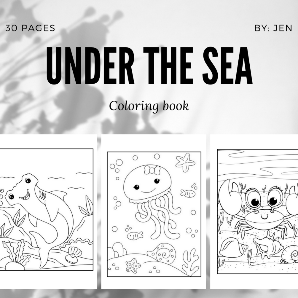 GRAB THIS under the sea coloring book DONE FOR YOU | PRINTABLE