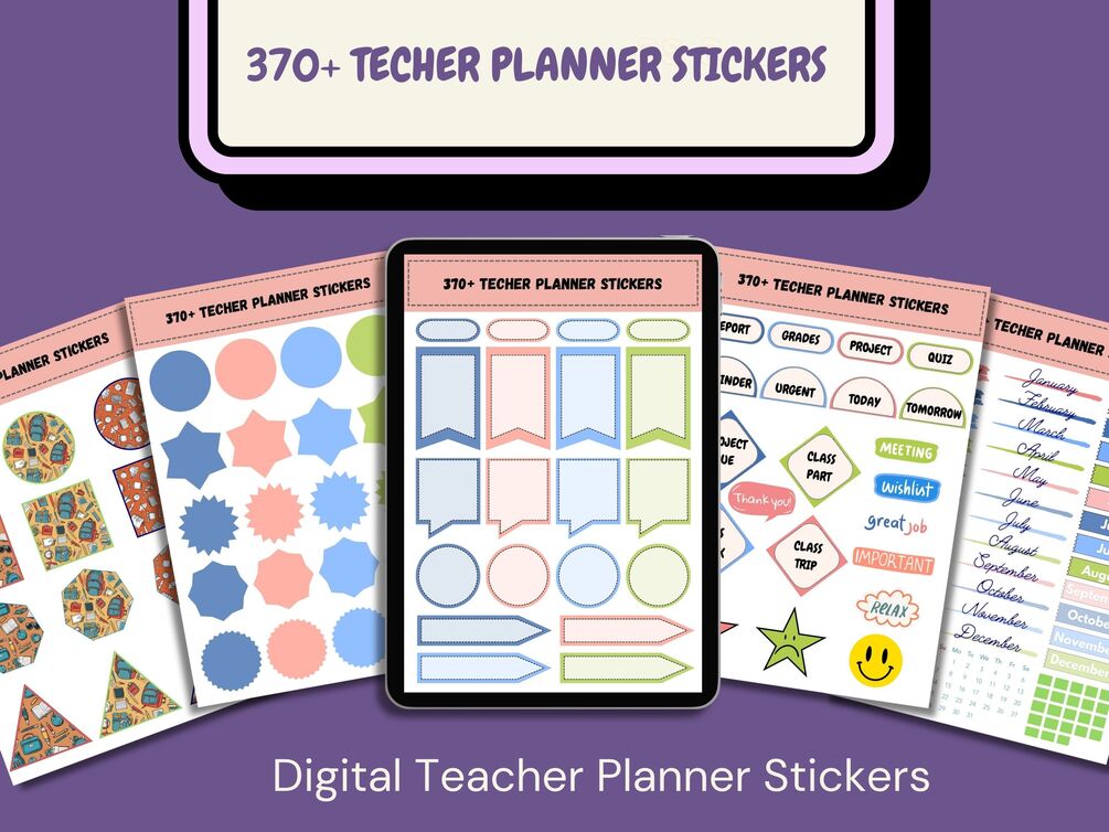 370+ Digital Teacher Planner Stickers