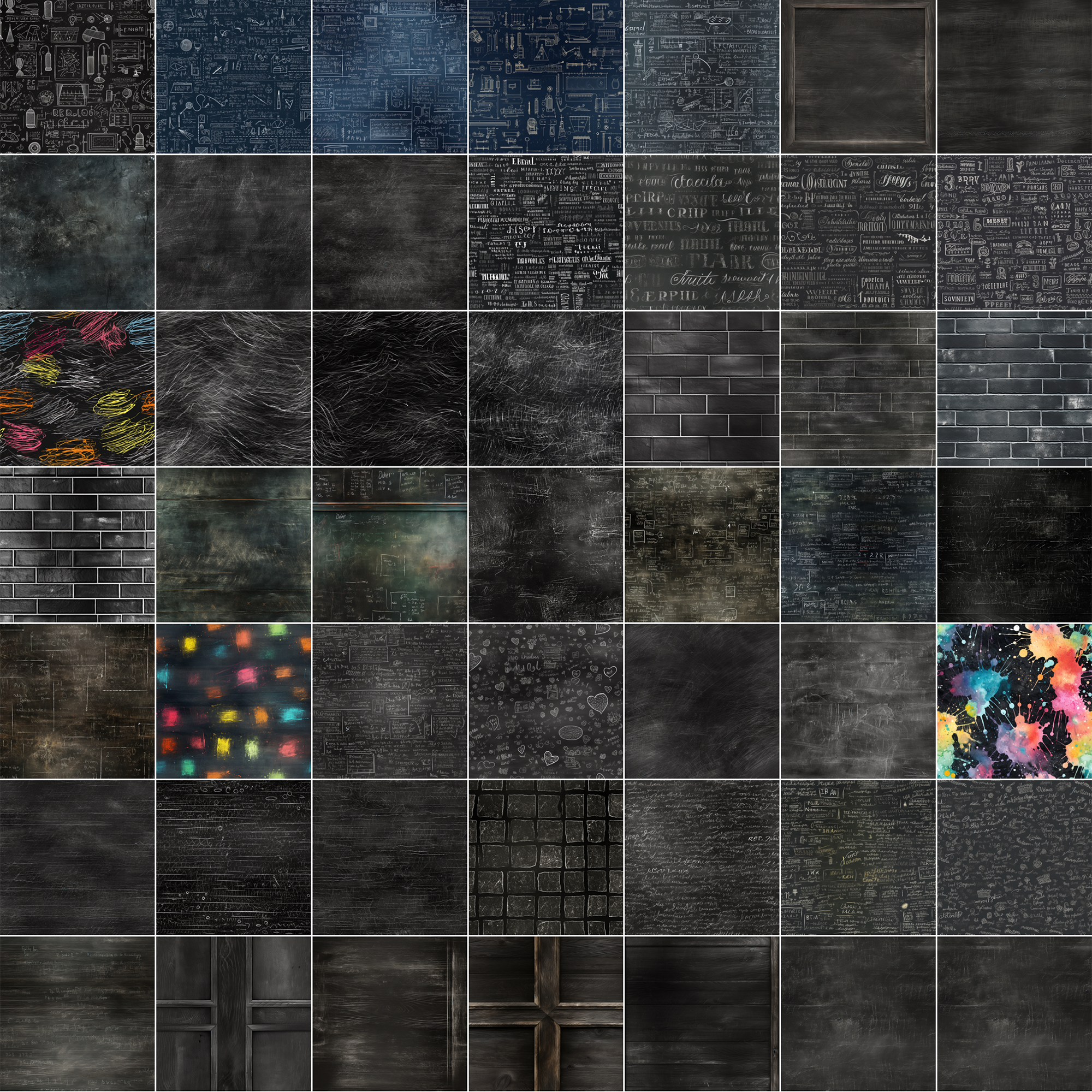 110 Procreate Chalkboard Textures Collection