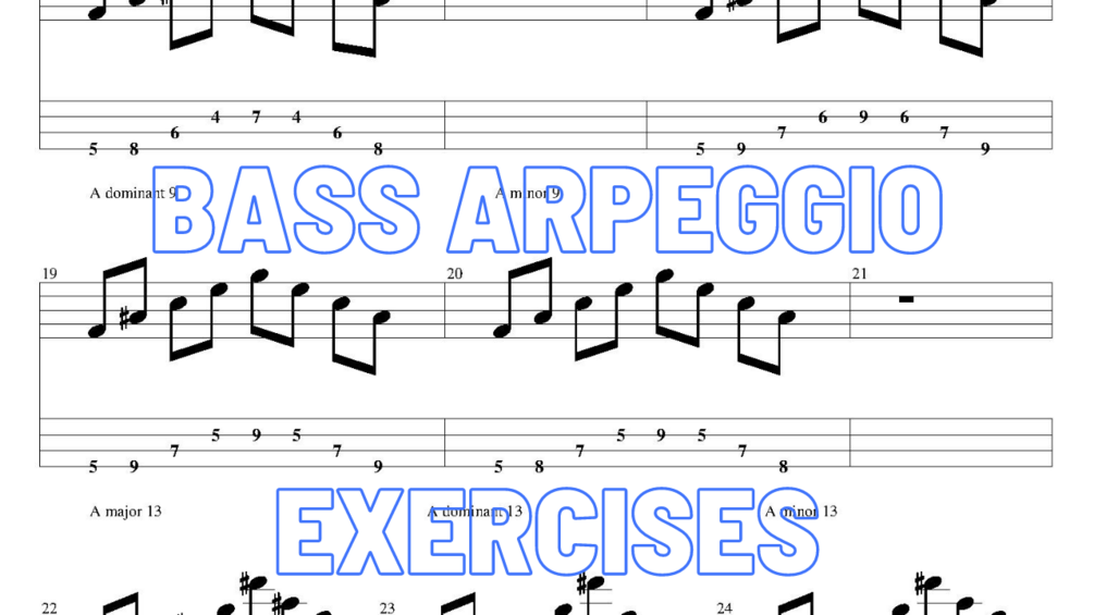 Bass Arpeggio Exercises Tabs & Audio