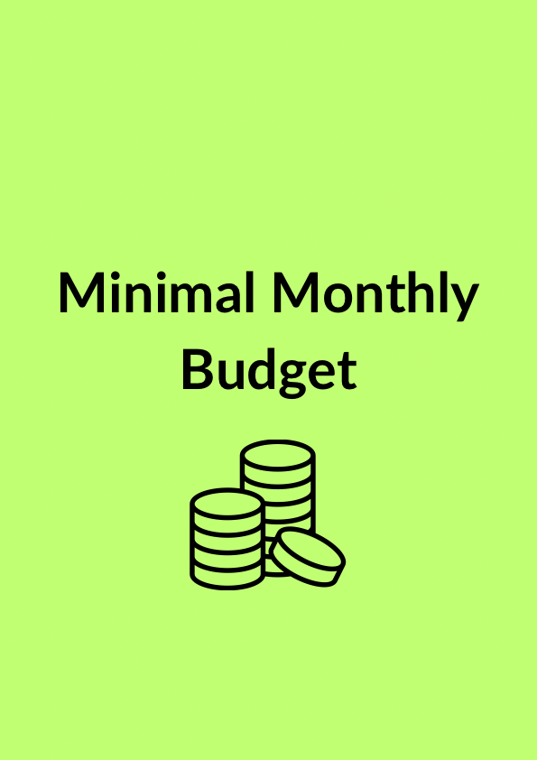 Minimal Monthly Budget
