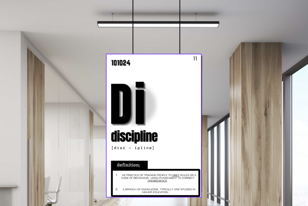 Discipline Motivational Poster – Inspirational Wall Art for Success and ...