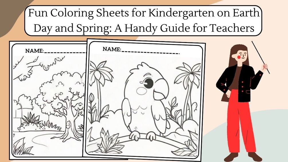Fun Coloring Sheets for Kindergarten on Earth Day and Spring: A Handy ...