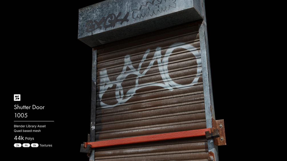 Shutter Door | 3D Blender Asset + FXB [1005]