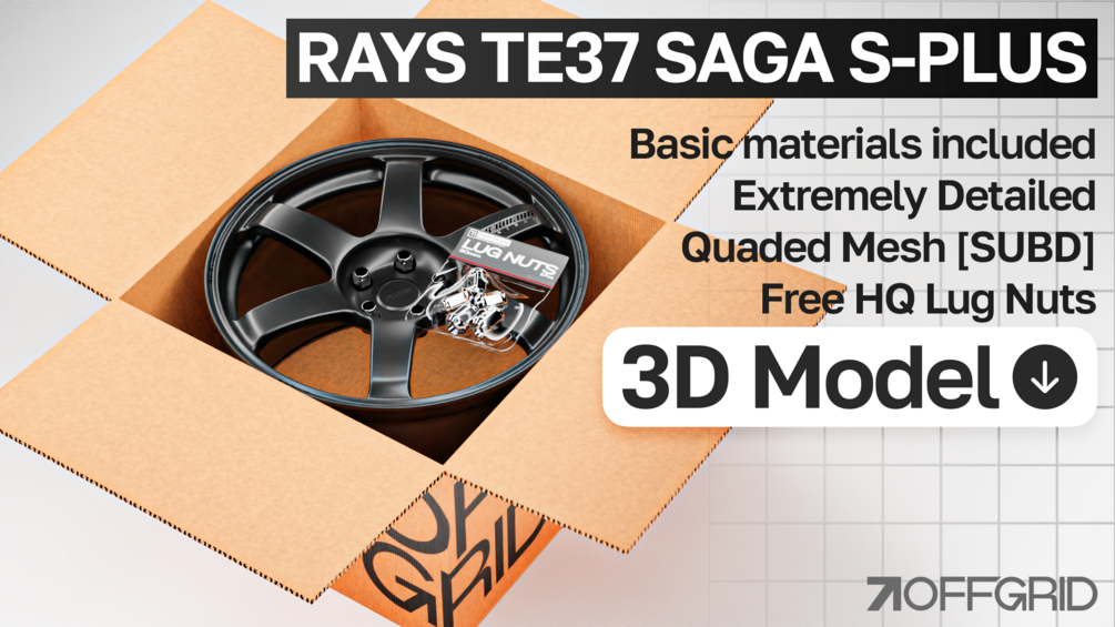 Rays TE37 SAGA S-PLUS [Detailed 3D Model]