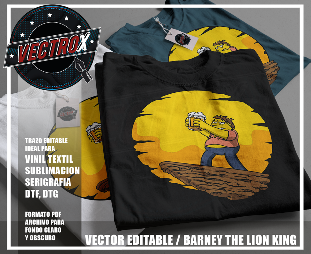Vector Editable - Barney The Lion King