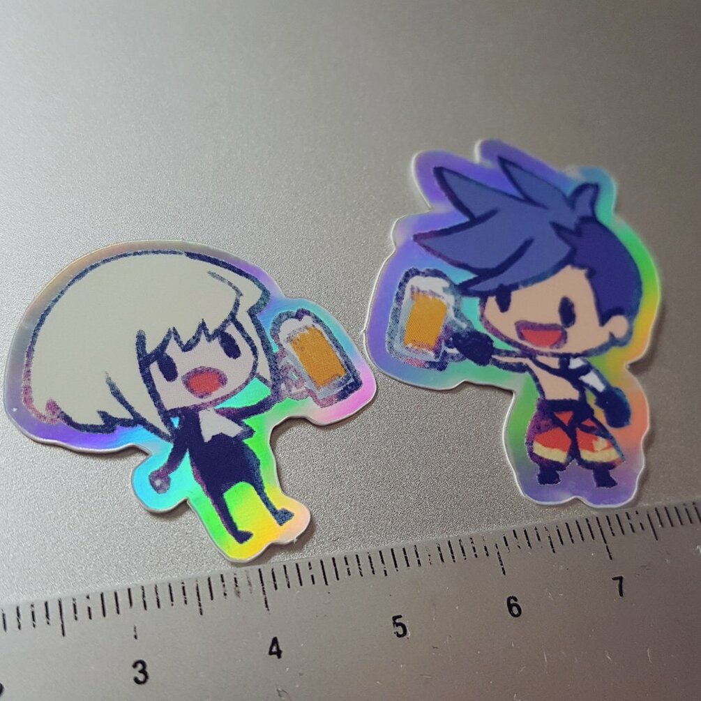 Promare Beer Holo Stickers