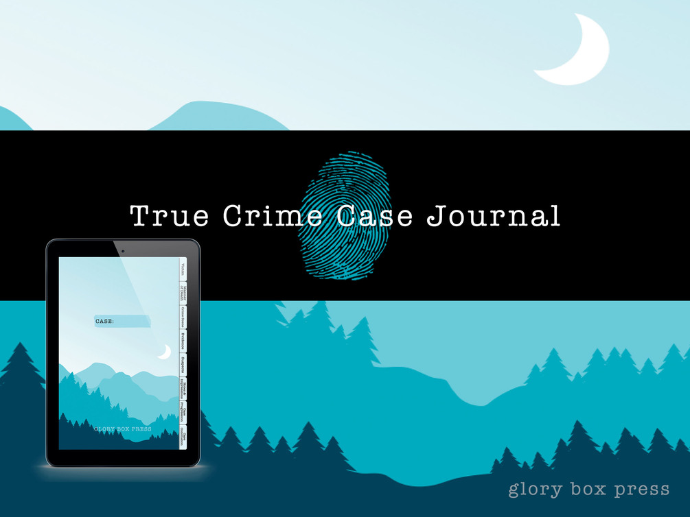 Digital True Crime Case Journal: Teal Mountains (for iPad, Goodnotes, etc)