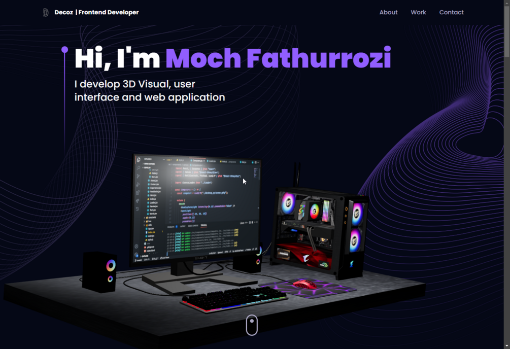 3D show off product landing page reactjs template