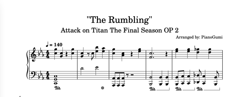 Attack on Titan The Final Season OP 2 - "The Rumbling" - INTERMEDIATE ...