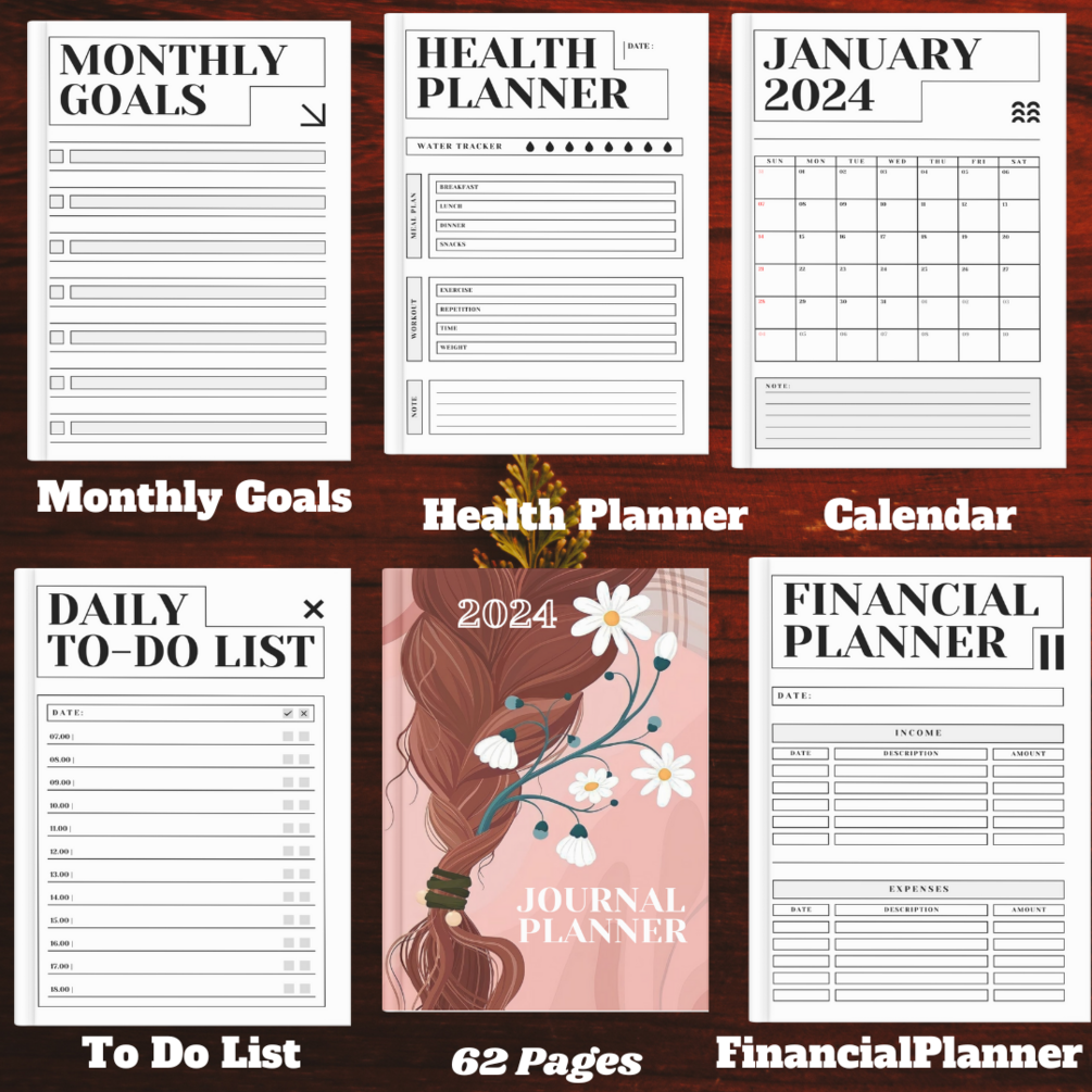 2024 Planner| Planner 2024 PDF Printable