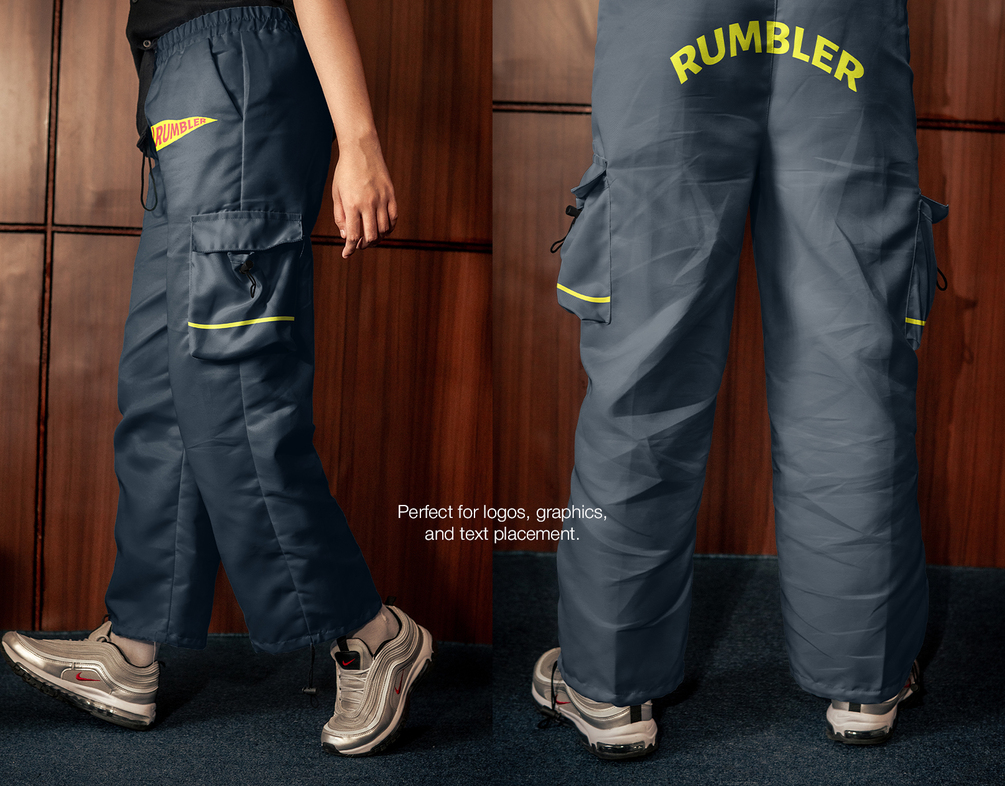 Premium Cargo Pants Mockup (5 PSD Scenes)