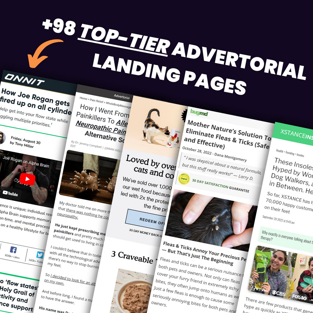 98+ Top-Tier Advertorials - Figma File