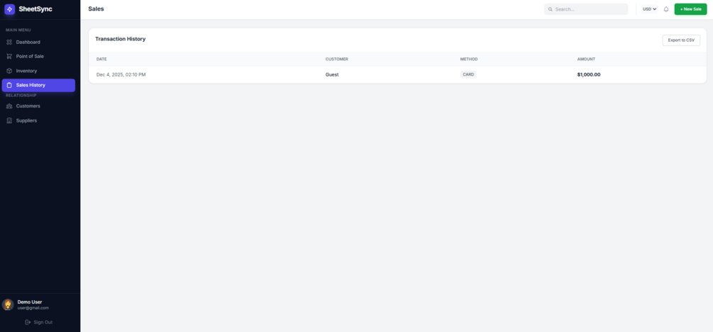 Google AI Studio Template | Sales & Inventory POS Webapp — HTML ...