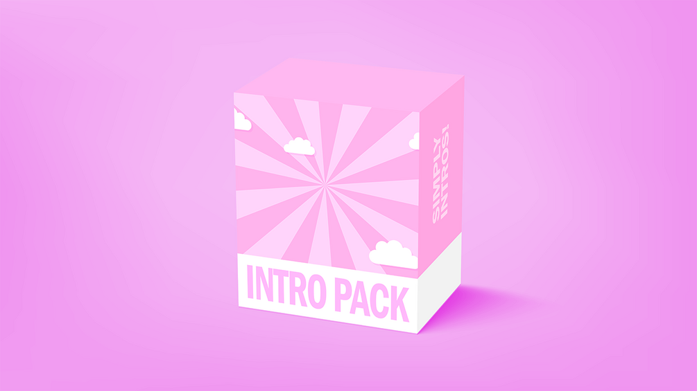 INTRO TEMPLATE // PINK SUNBURST WITH CLOUDS
