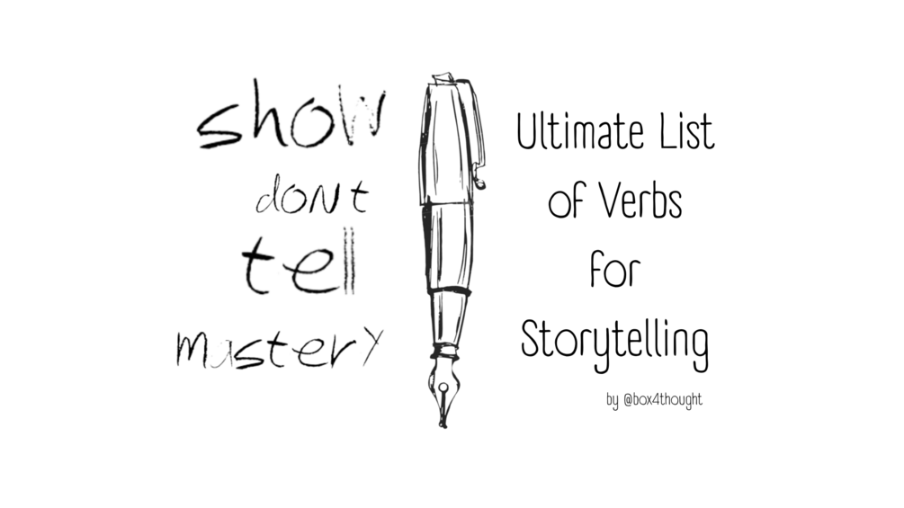 Verb List to Master the "show don't tell" in Storytelling