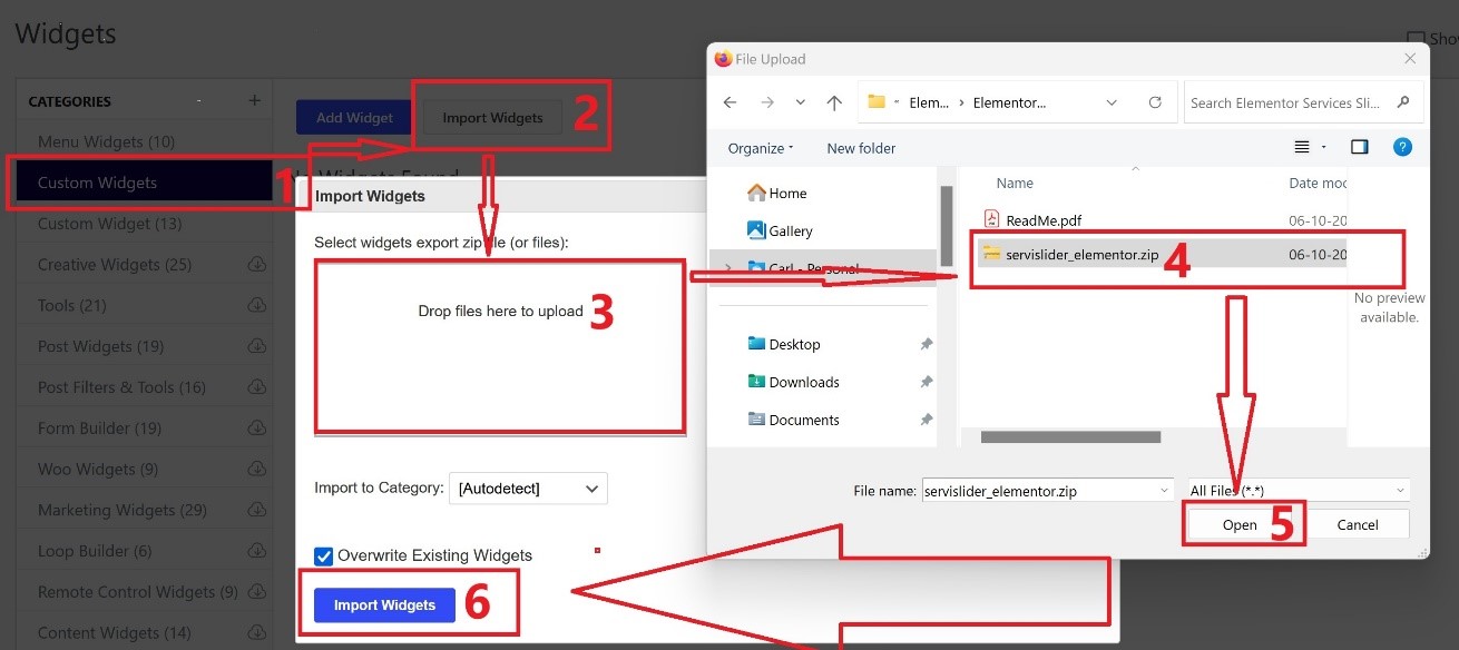 Elementor Custom Services Slider Widget: [Works With Free & Pro Versions]