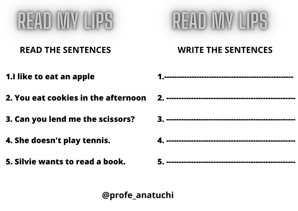 Juego "Read my lips"