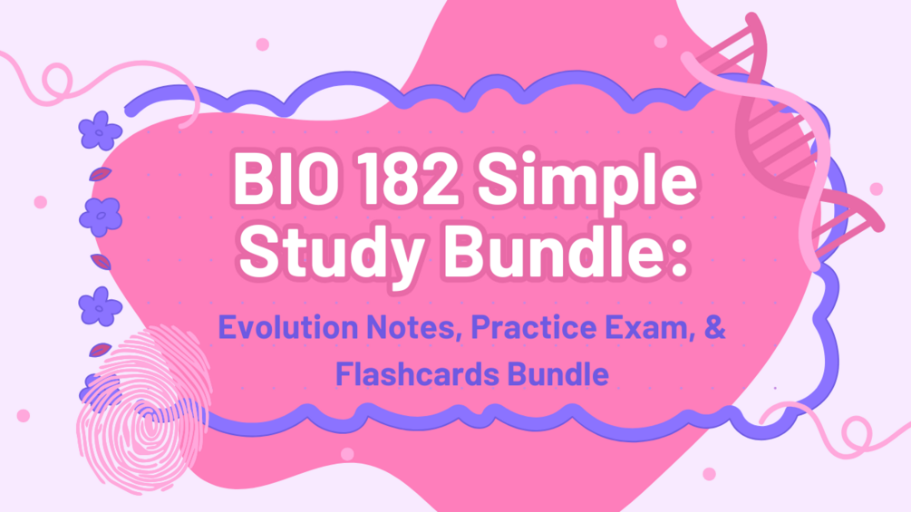 Bio 182 Evolution Master Pack Notes Practice Exam Flashcards Bundle