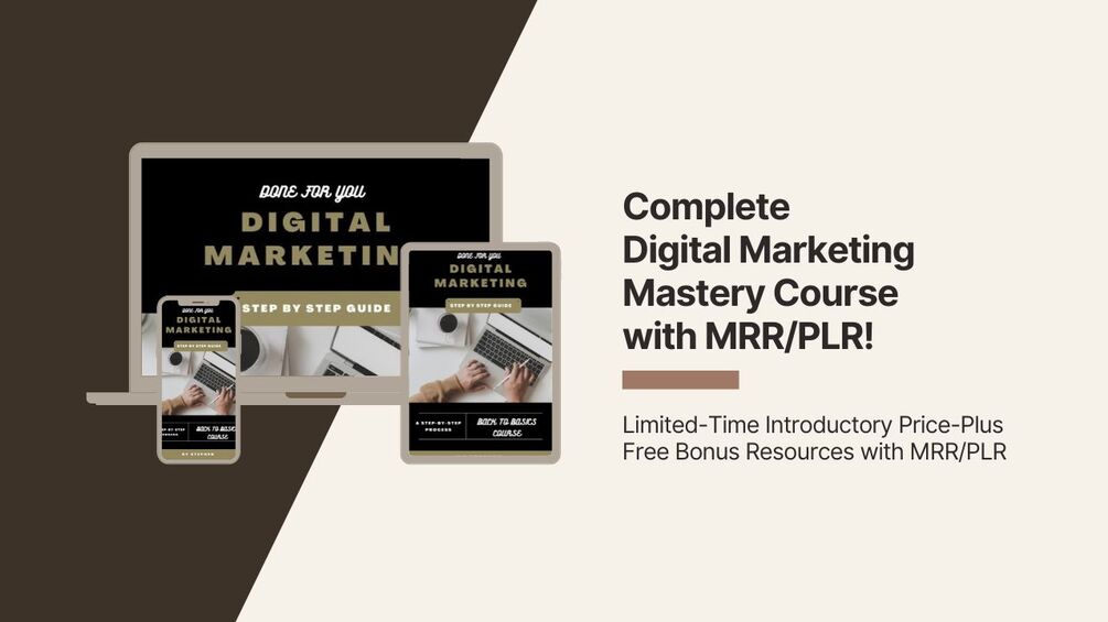 Back To Basics Digital Marketing Course With MRR/PLR, Master Resell ...