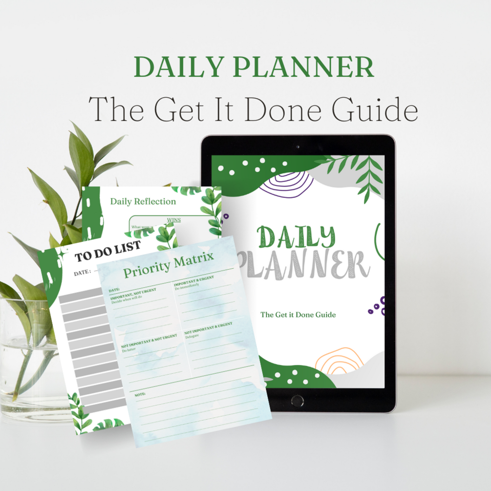 Printable Daily Planner | Task Priority Matrix | Reflection journal ...